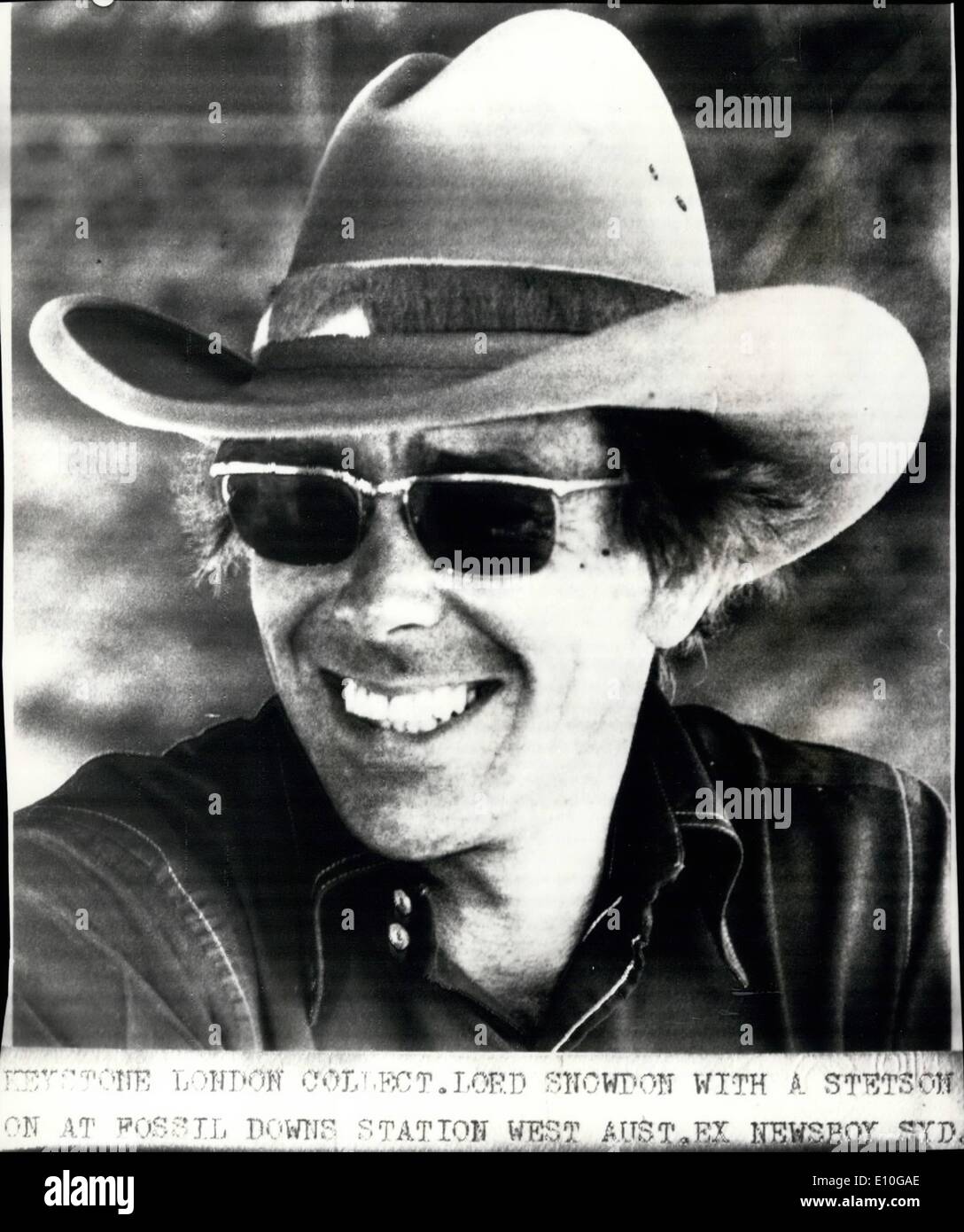 Oct. 16, 1972 - October 16th 1972 Lord Snowdon sports a Stetson in ...
