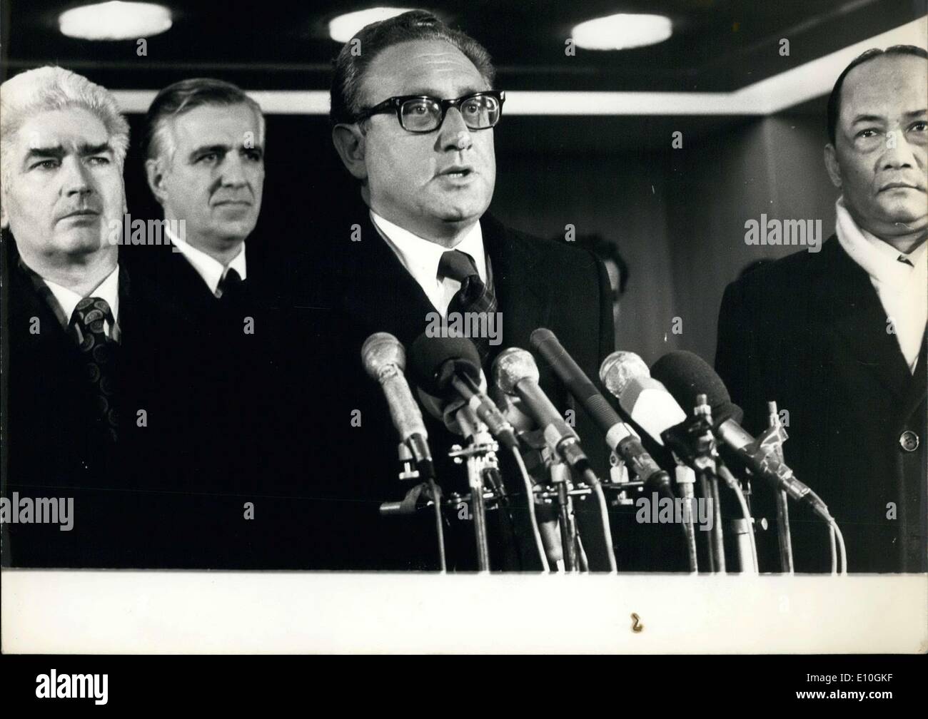 Jan. 14, 1973 - Mr. Sullivan, Mr. Kubish, Mr. Pham Dam Lam Stock Photo ...