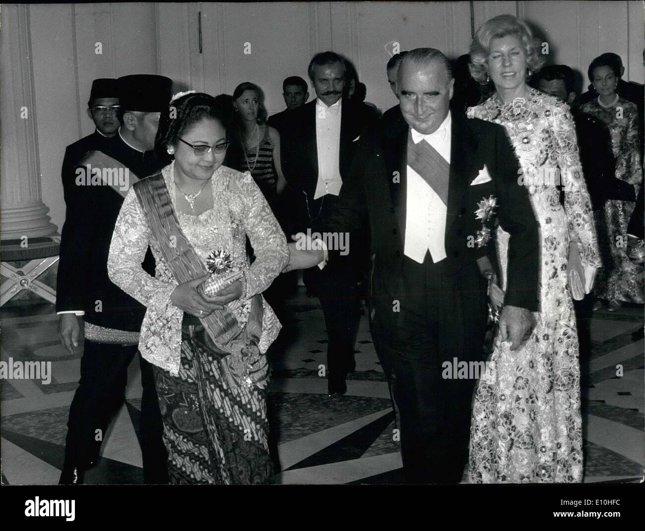 Nov. 14, 1972 - The Indonesian President Suharto and his wife were the ...