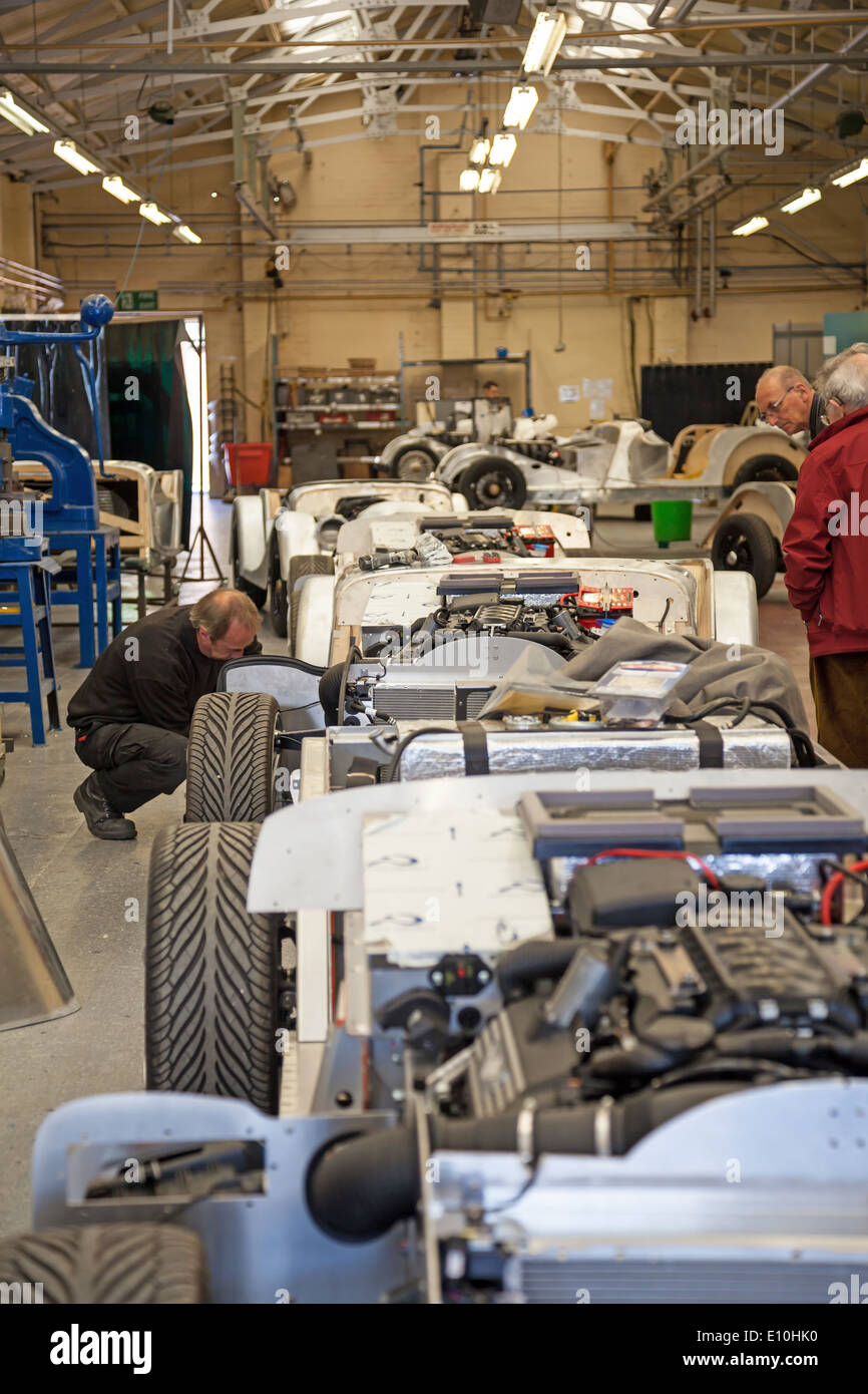 Cars being assembled by hand using Ash wood and Aluminium on the ...