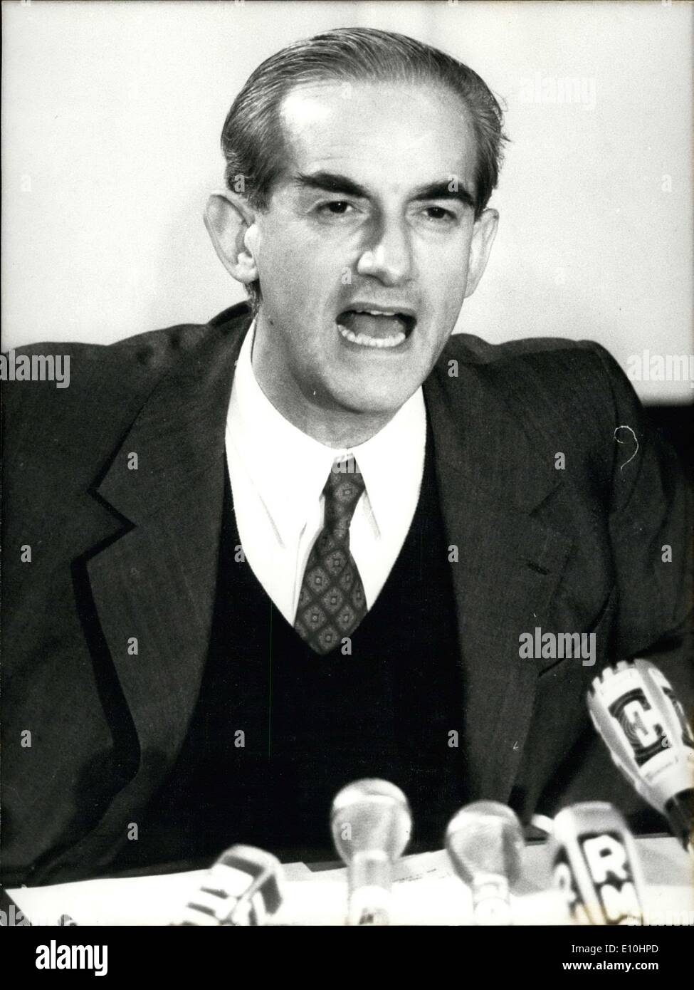 Feb. 15, 1973 - Alain Peyrefitte, Secretary of the Union of Democrats ...