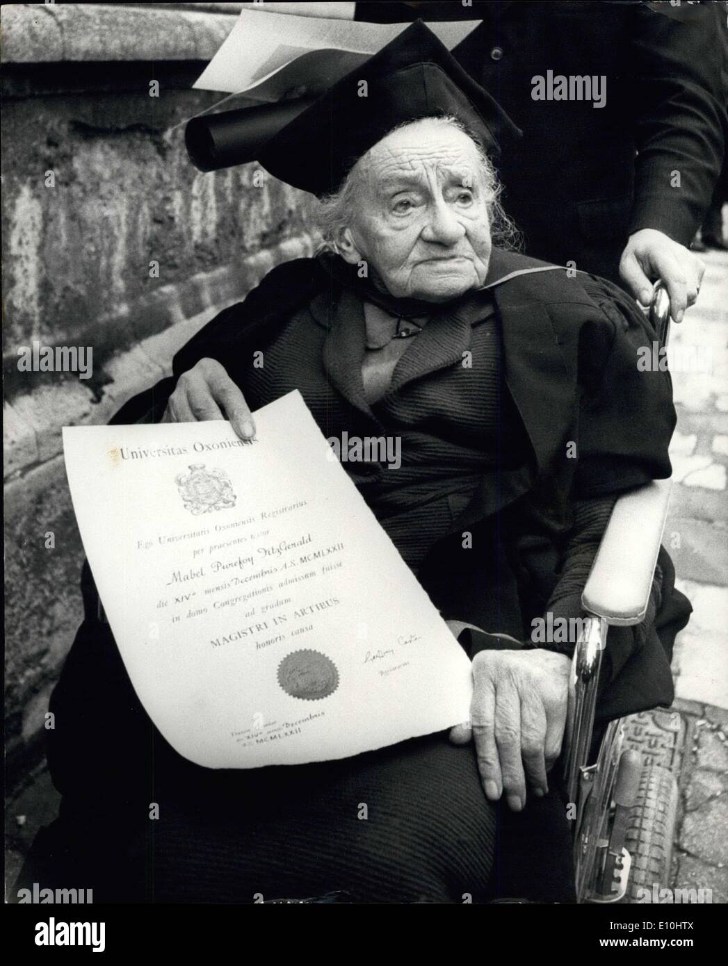 Dec. 12, 1972 - Oxford Woman gets M.A. degree at 100 years of age ...