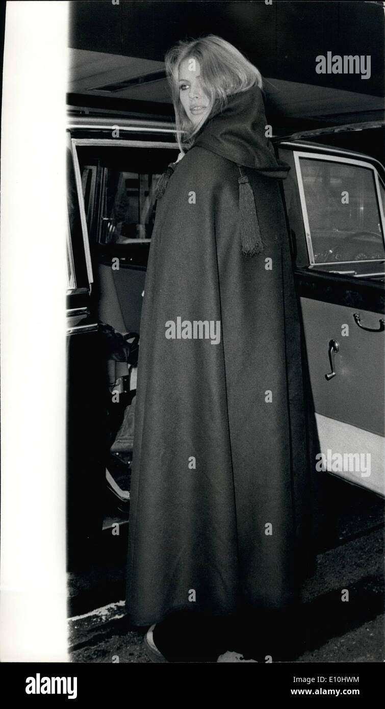 Dec. 12, 1972 - Britt Ekland off to the States. Photo Shows Actress ...