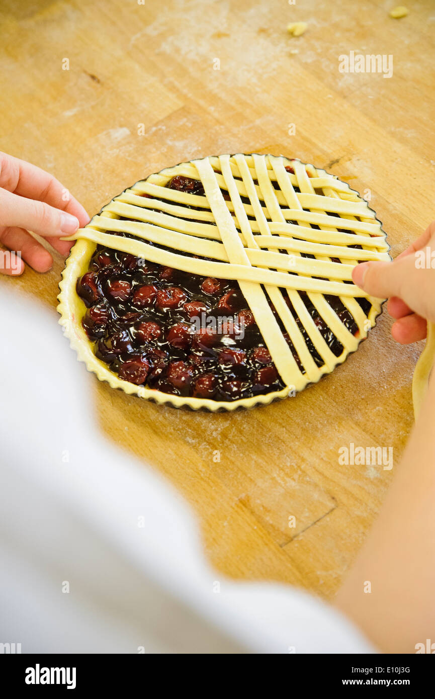 making a pie Stock Photo - Alamy