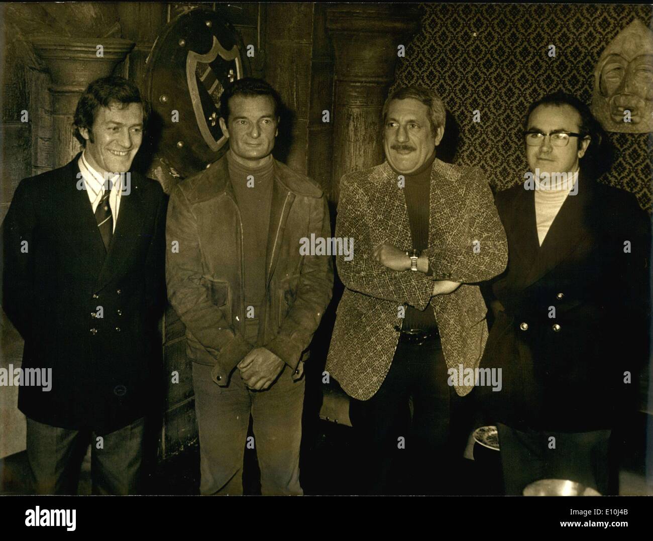 Mar. 02, 1973 - Eric Tabarly with the Crew of the ''Pen Duick IV' Stock ...