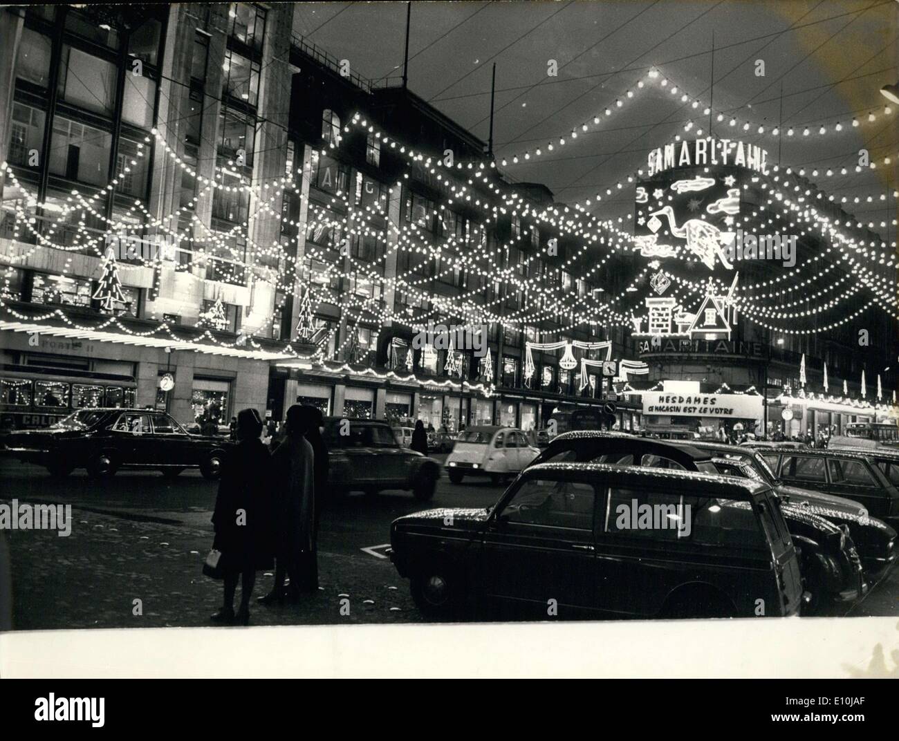 Dec. 16, 1972 - The Streets of Paris Decorated for Christmas Stock ...