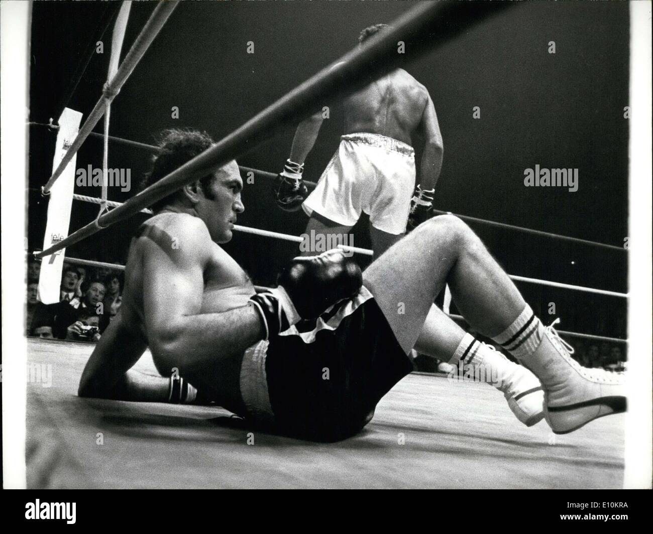 May 15, 1973 - Max Cohen on the Mat During a Match with Tony Mundine ...