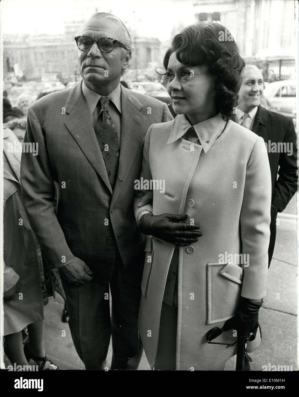 May 25, 1973 - Memorial Service For Sir Noel Coward. Photo shows Lord ...