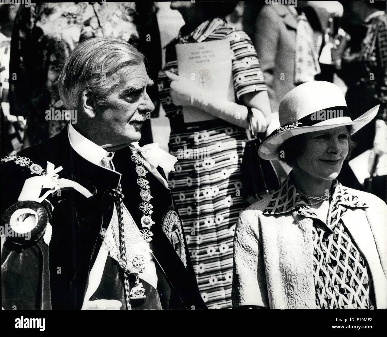 Jun. 06, 1973 - THE QUEEN AND TIE DUKE OF EDINBURGH ATTEND ORDER OF TEE ...