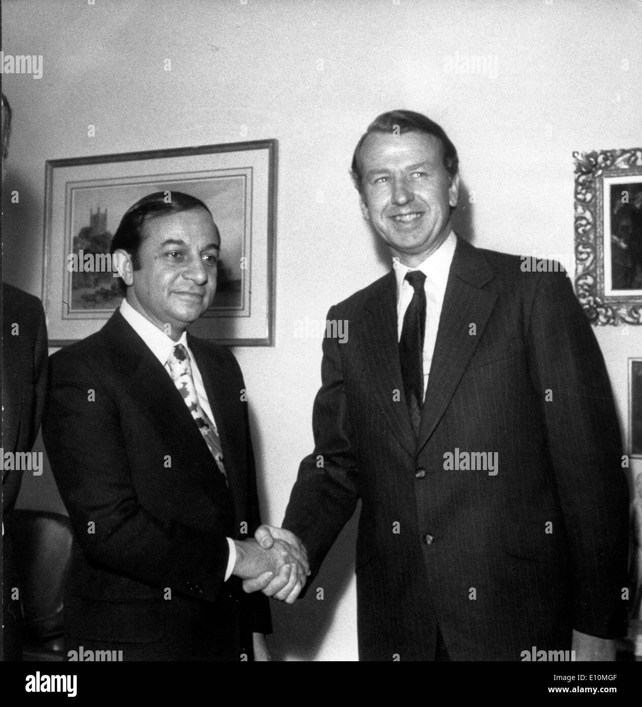HUSHANG ANSARY (L) with PETER WALKER, when they met at the Department ...