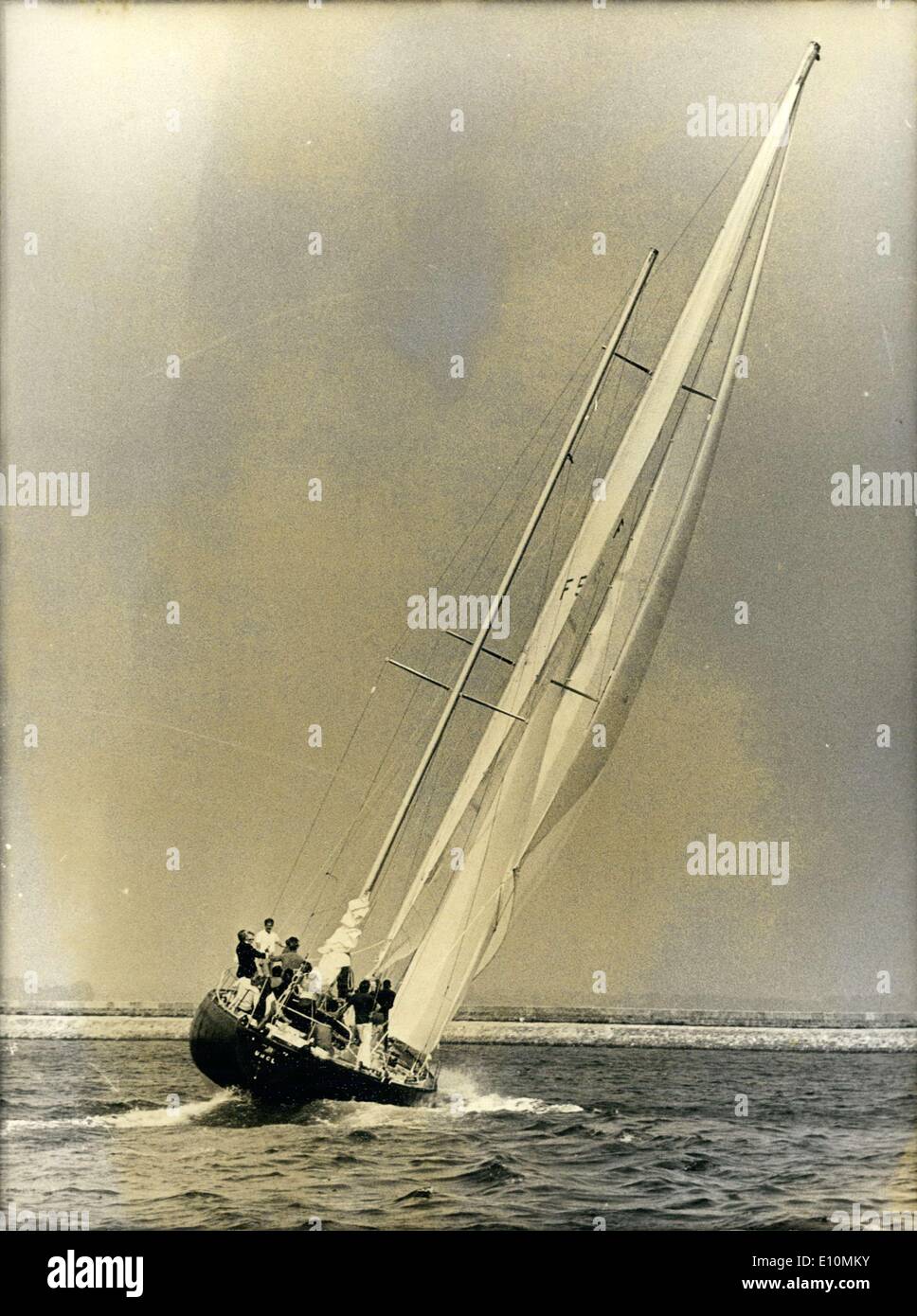 Jul. 30, 1973 - Eric Tabarly's New ''Pen Duick'' Lauches Brest Stock ...