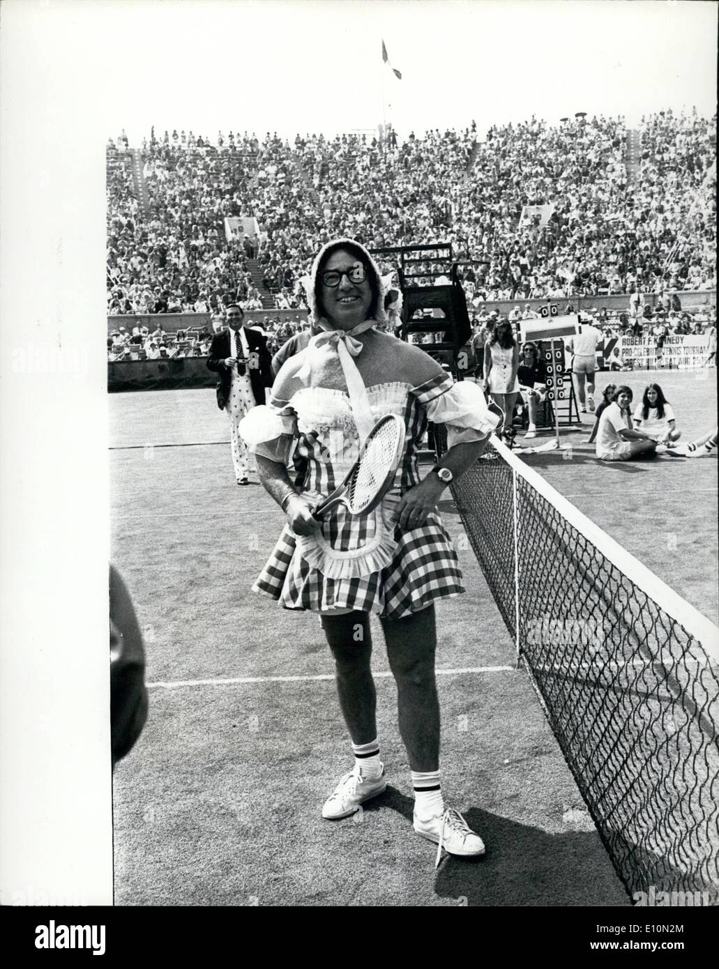 Aug. 08, 1973 - Robby Riggs In Dutch Maiden Costume-Tennis Games Stock ...