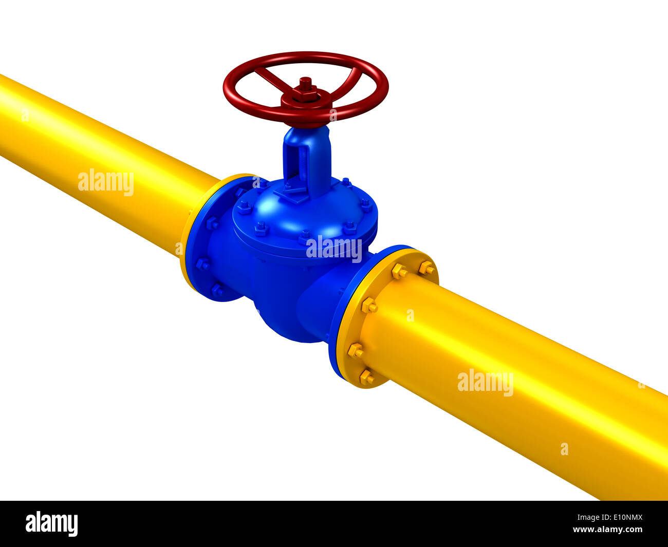 pipes valve connection - isolated Stock Photo - Alamy