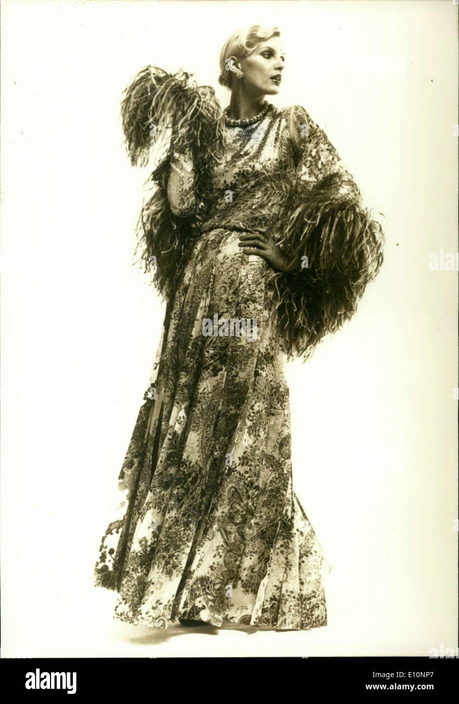 Aug. 22, 1973 - Marc Bohan designed the gown for the fall-winter ...