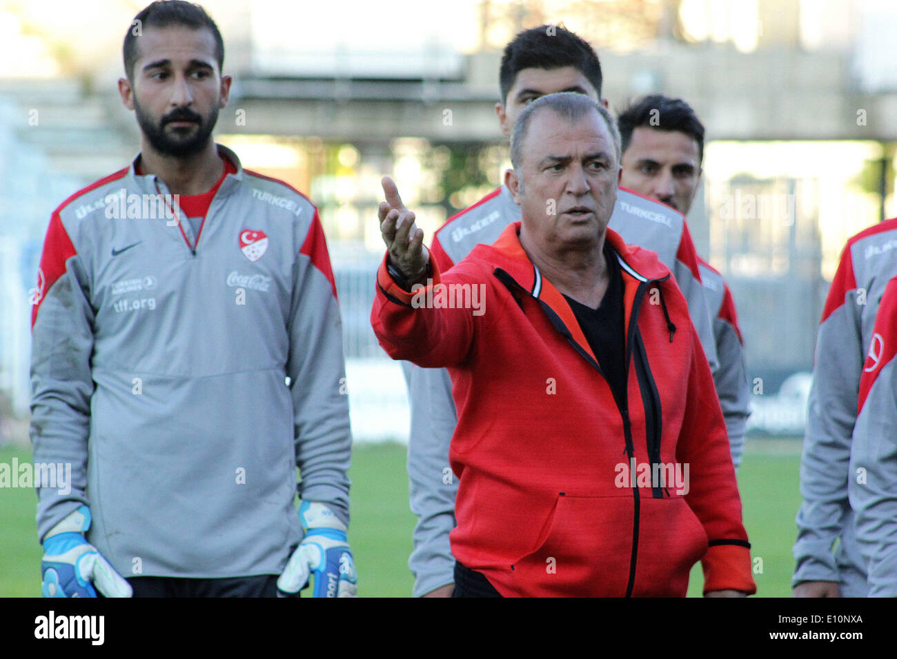 May 21, 2014 - Pristina, Kosovo - Turkey International team players ...