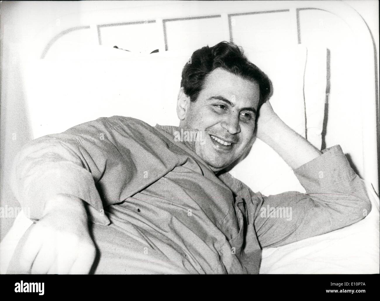 Sep. 09, 1973 - Greek composer Mikis Theodorakis in a jail hospital ...