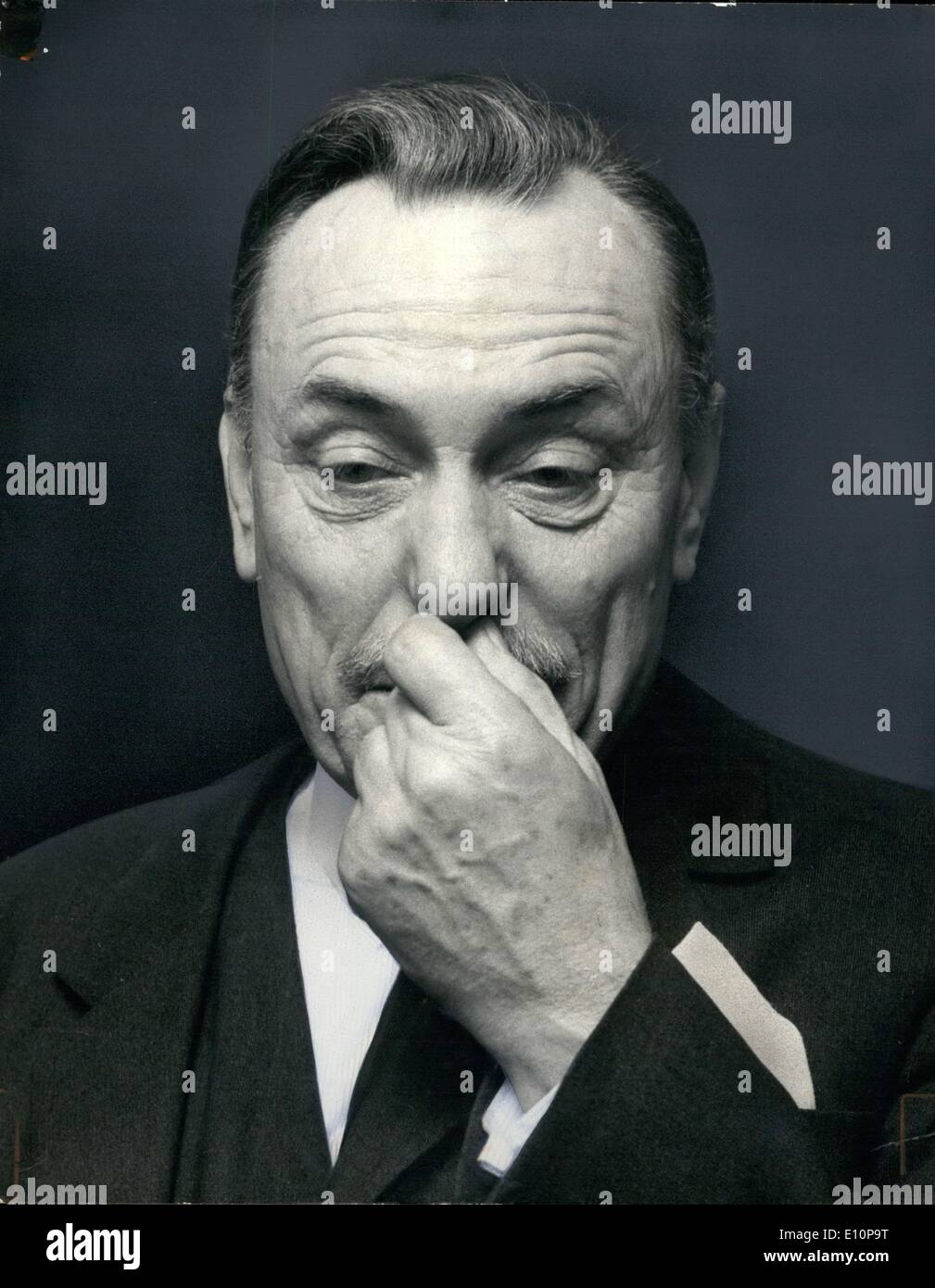 Nov. 11, 1973 - Enoch Powell speaks at Luncheon: Photo Shows study of ...