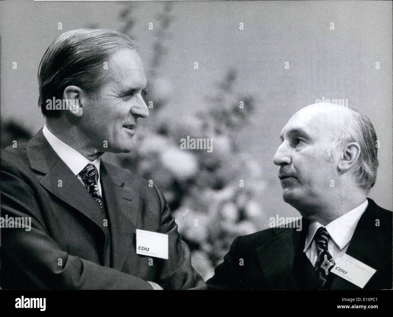 Nov. 11, 1973 - Party conference of Christian Democratic Union in ...