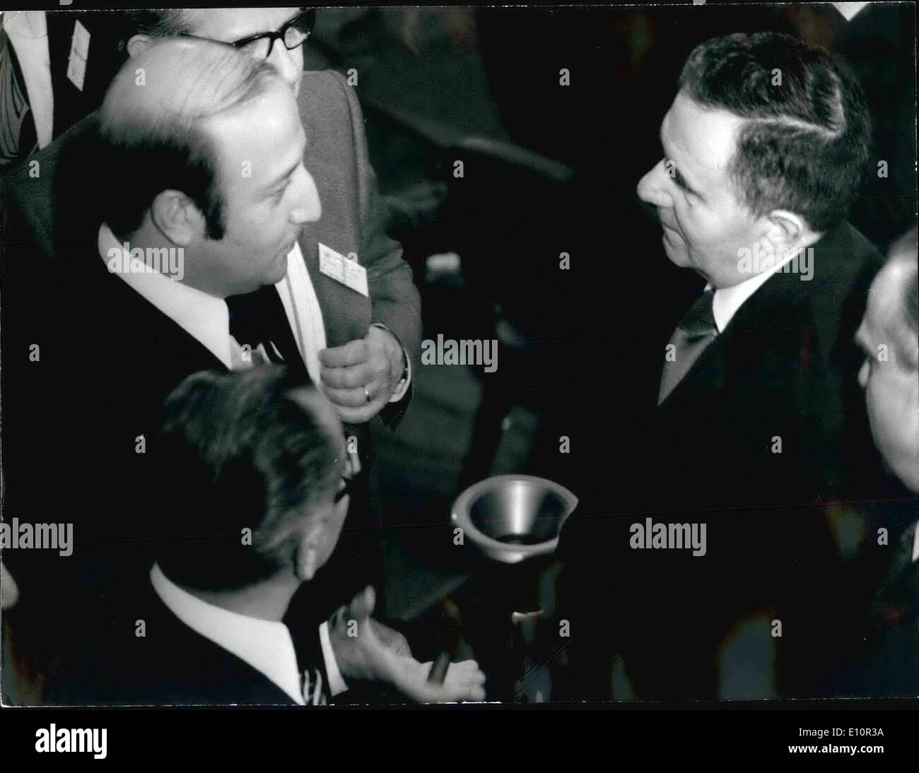 Dec. 12, 1973 - Geneva Peace Conference: Photo shows left the head of ...