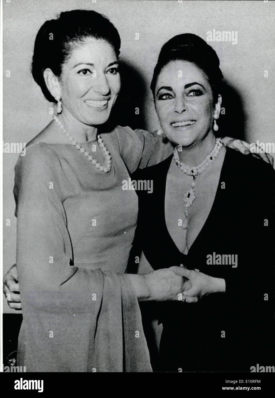 Oct. 10, 1973 - Two stars meet behind Stage... After a pause of eight ...