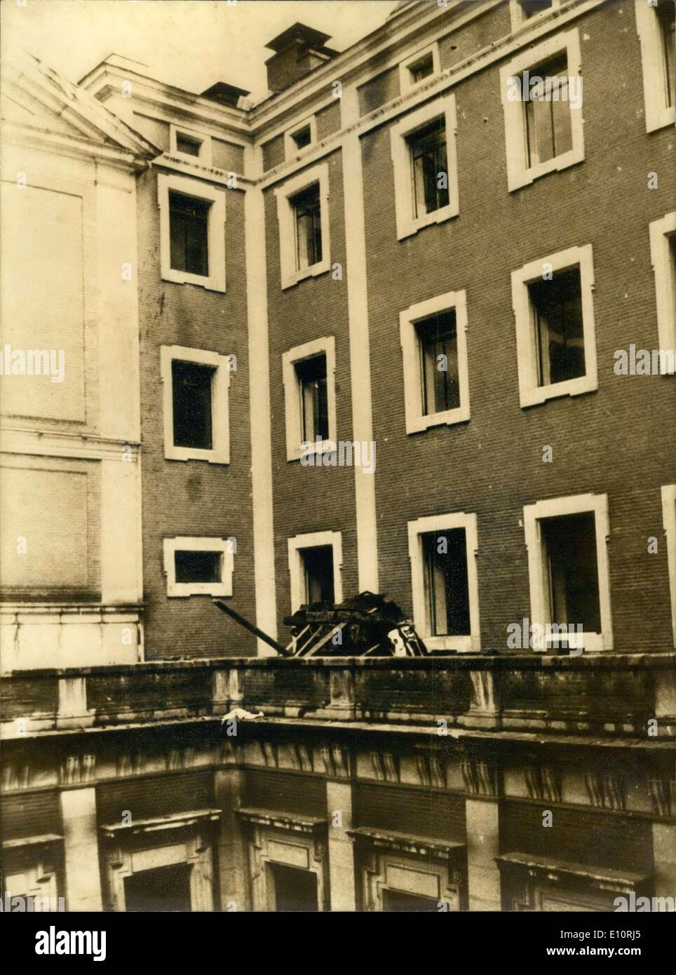 Dec. 22, 1973 - A crashed vehicle on the street after explosion Stock ...