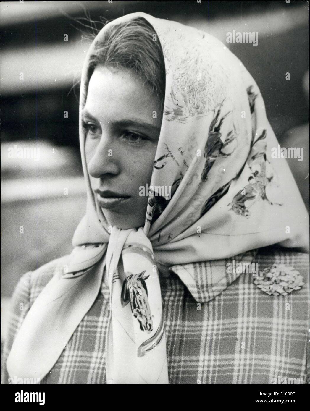 Oct. 25, 1973 - Princess Anne in Amsterdam: Photo Shows wearing a head ...