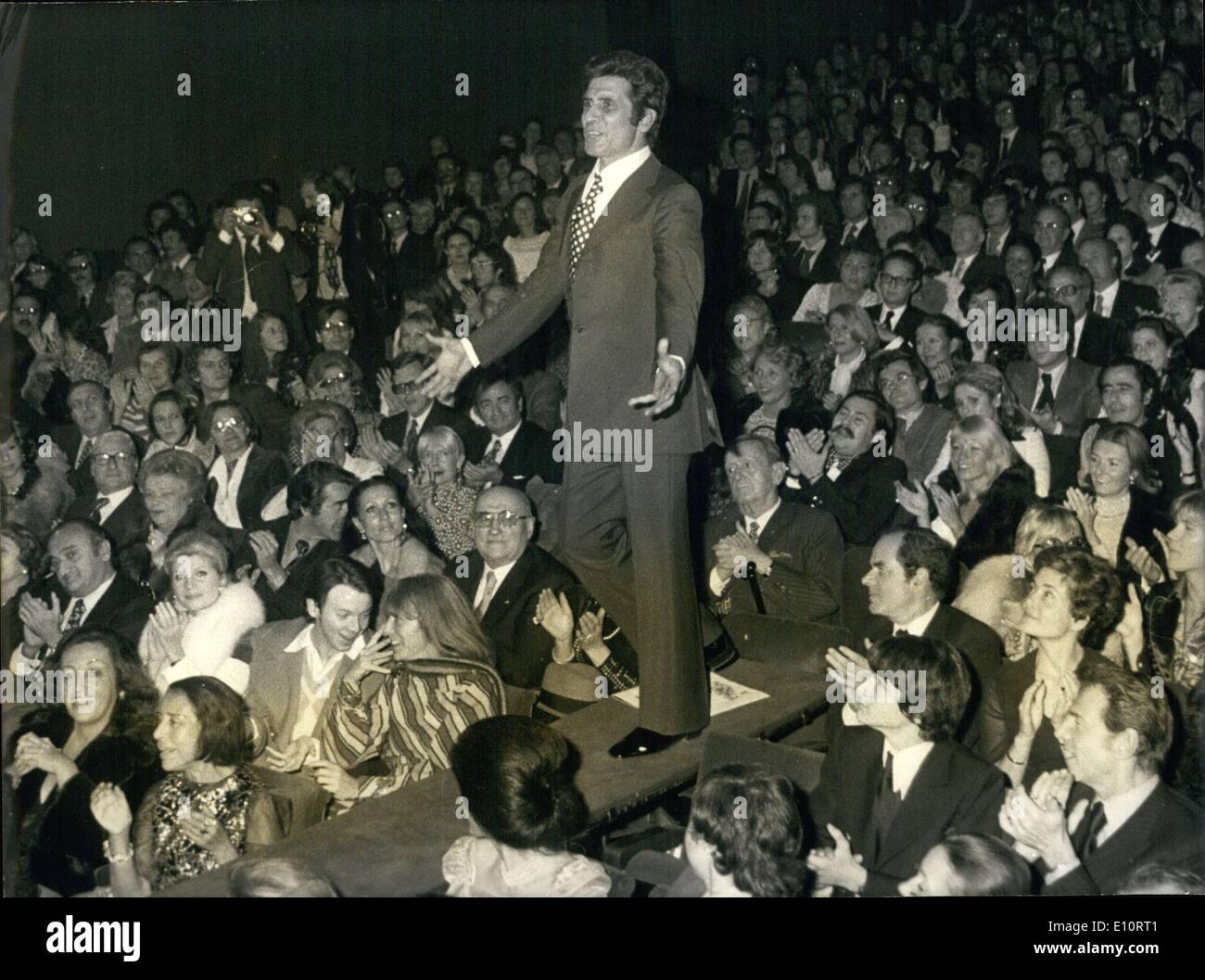 Oct. 25, 1973 - Gilbert Becaud Singing at the Olympia Stock Photo - Alamy