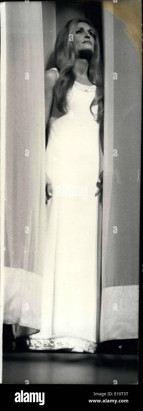 Jan. 16, 1974 - The famous singer, Dalida, made her return to the a ...