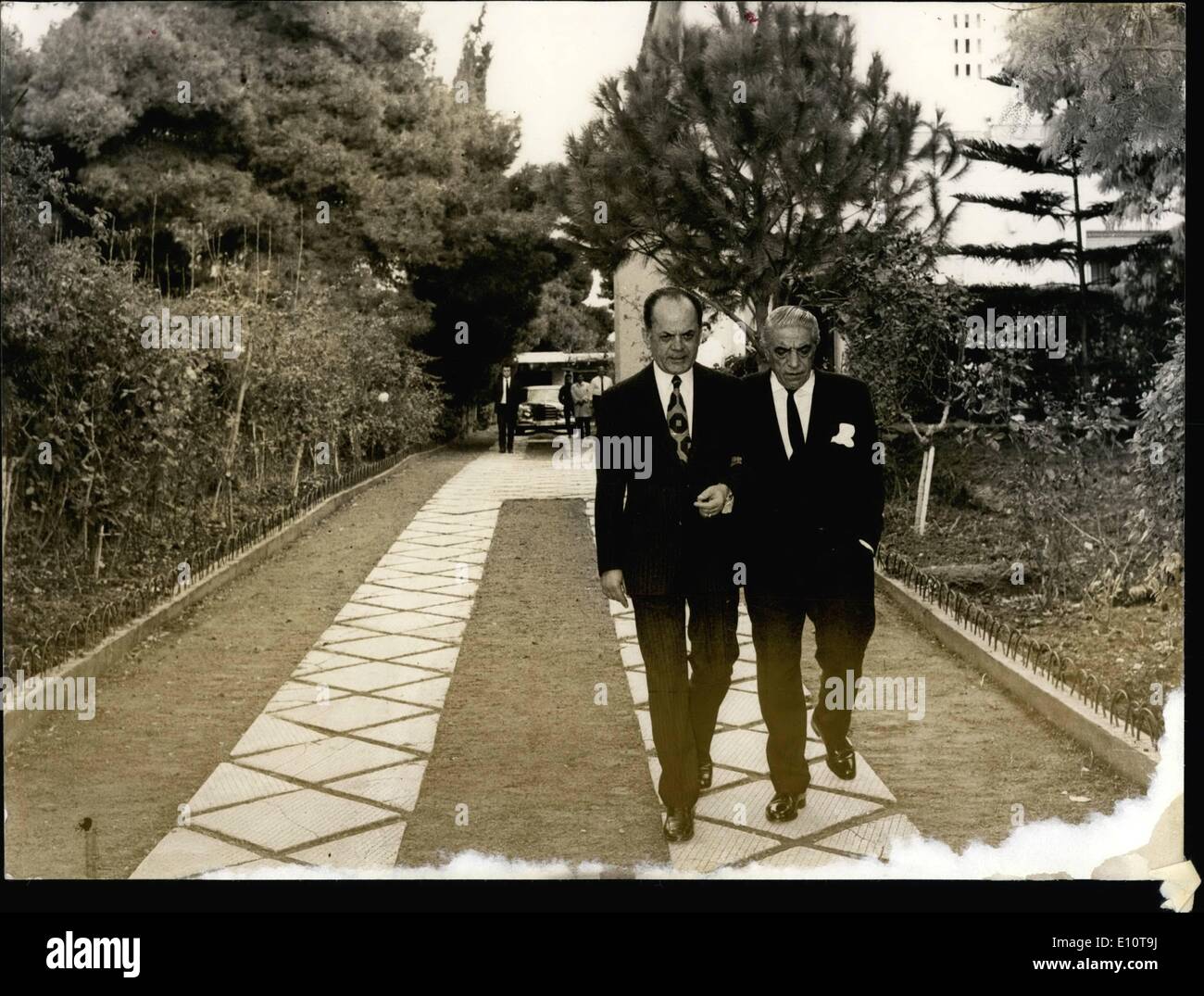 Mar. 03, 1974 - Onassis with Ousted Papadopoulos at Onassis Villa ...