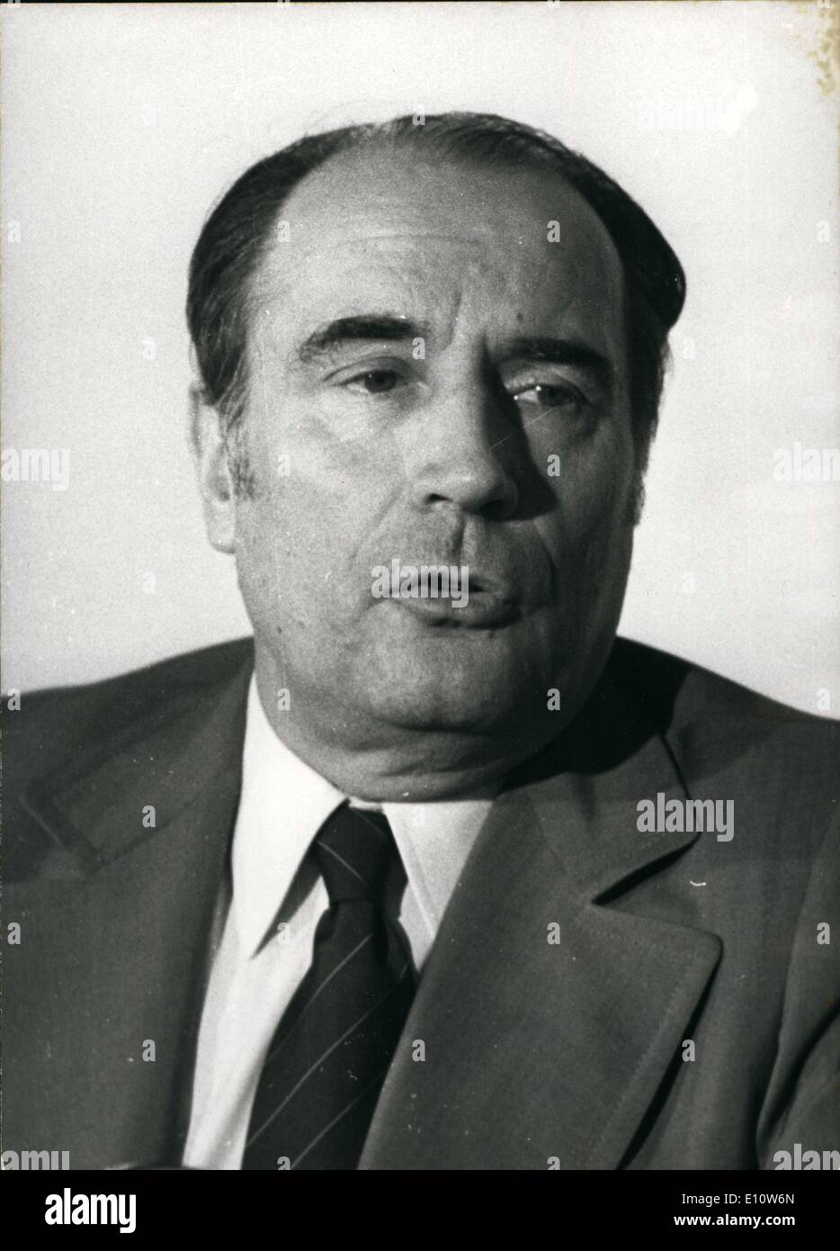Apr. 05, 1974 - Mr francois Mitterrand. new French President Stock ...