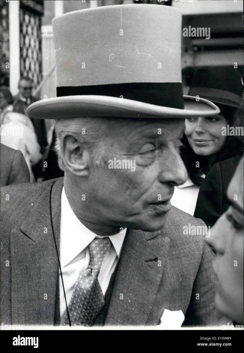 Jun. 06, 1974 - Baron Guy De Rothschild at Chantilly . Photo Shows ...