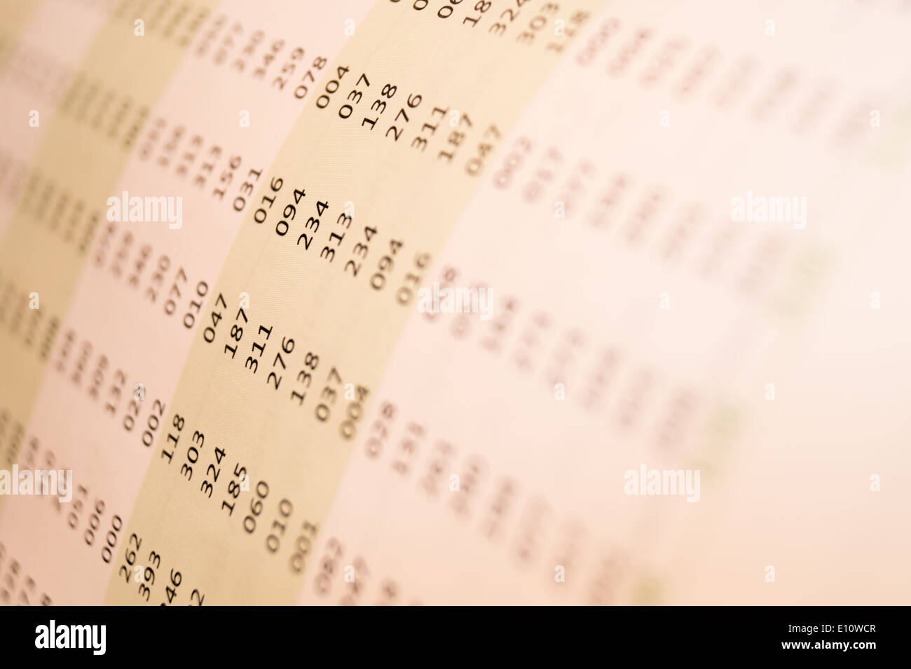 Serie of blurred numbers Stock Photo - Alamy