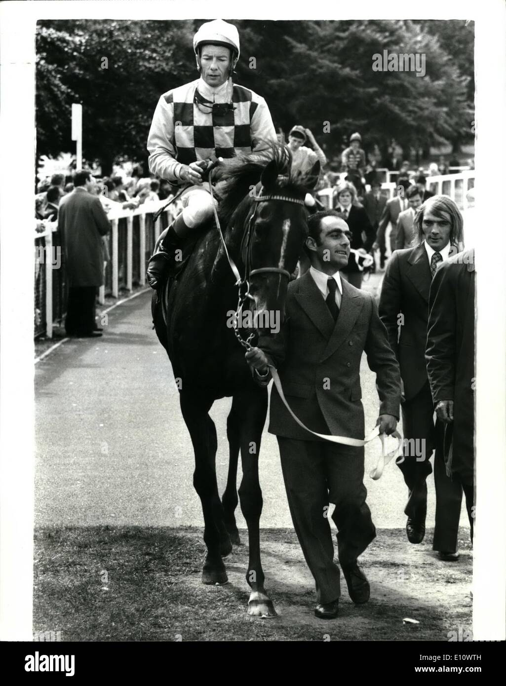 Jul. 07, 1974 - Lester piggott rides the french horse ''Dahlia'' to ...