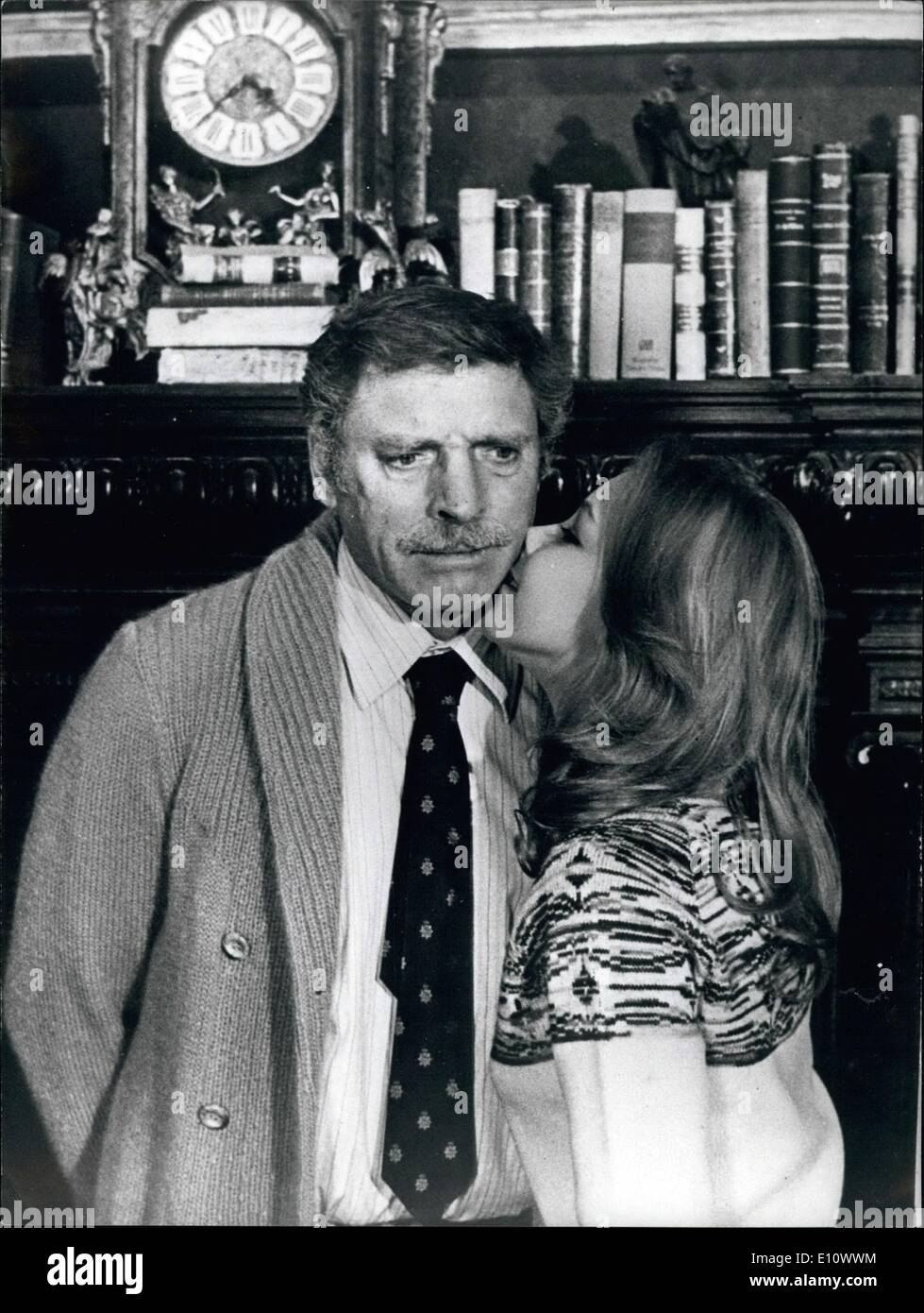 May 05, 1974 - American actor Burt Lancaster is play in home , under ...