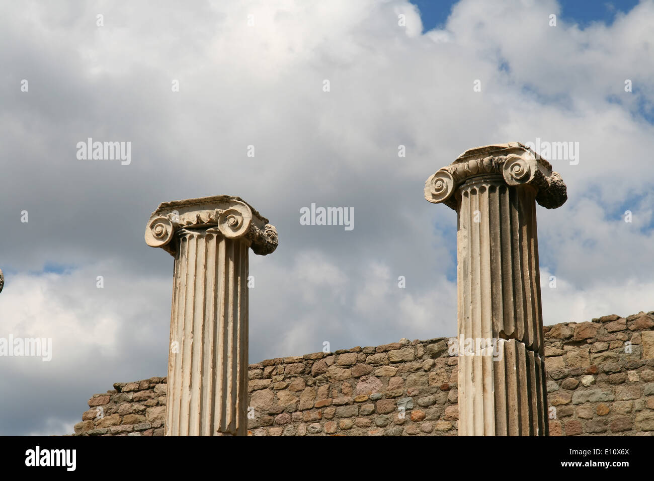 Pergamon city street column Stock Photo - Alamy