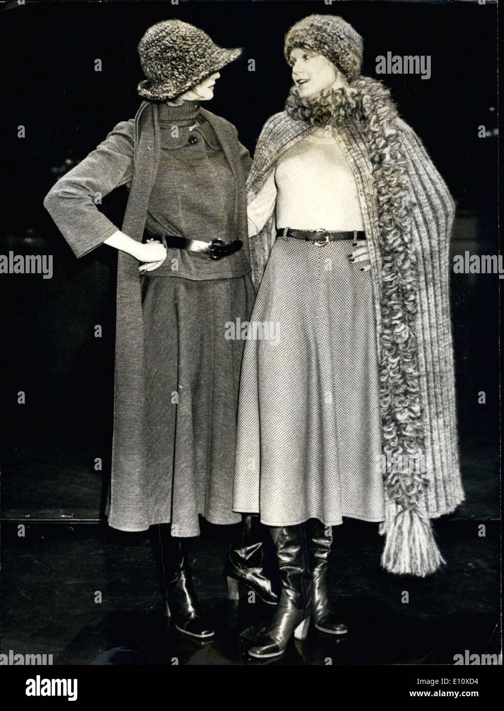 Jul. 25, 1974 - Models in Lanvin Fall-Winter Suits, Scarves, Hats ...