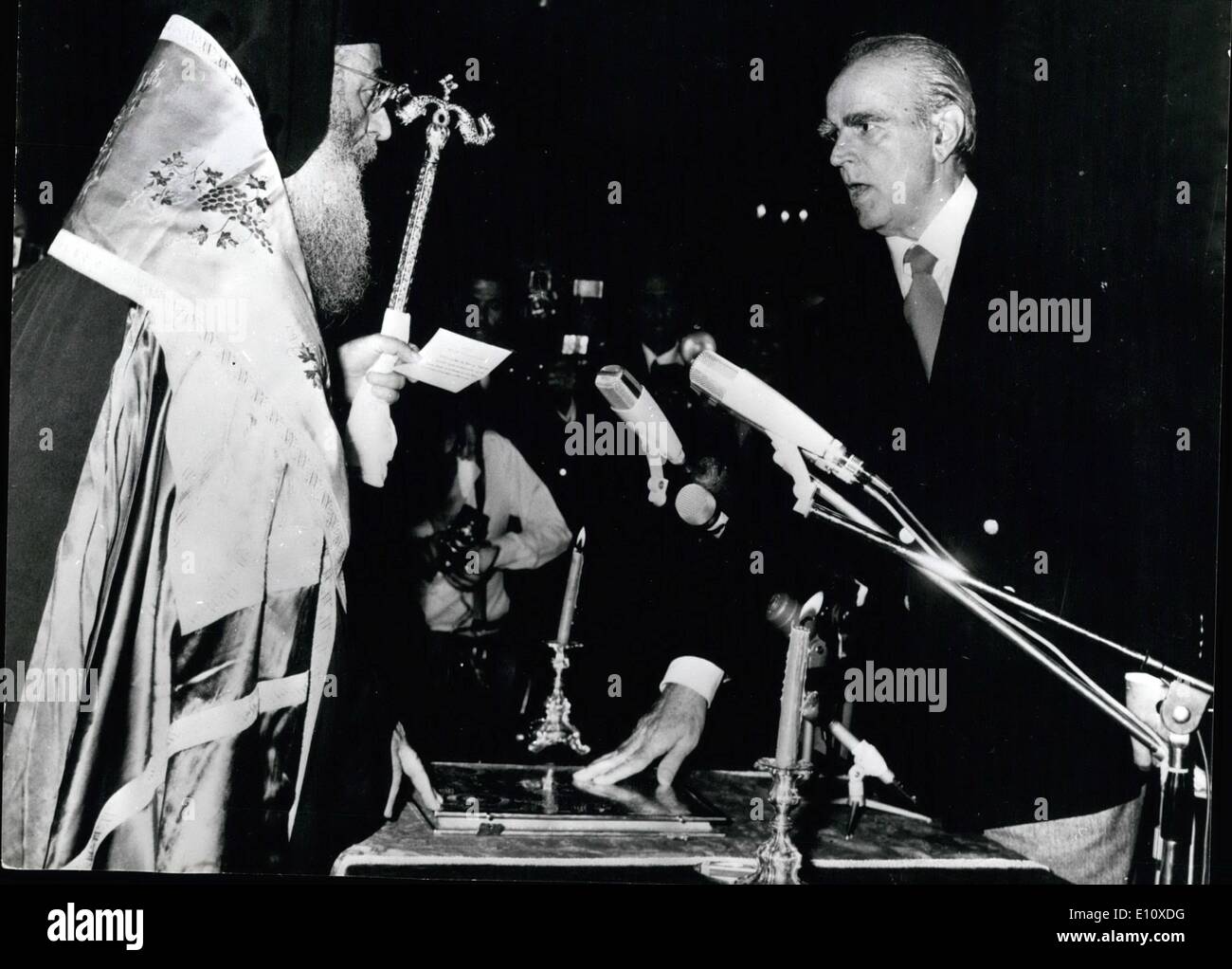 1974 constantine karamanlis sworn in hi-res stock photography and ...