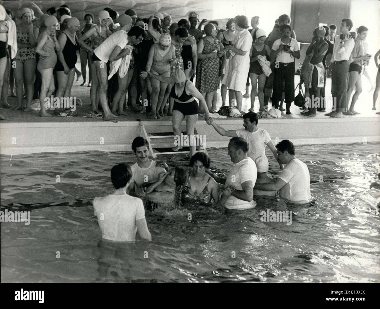 Aug. 02, 1974 - Jehovah's Witnesses Perform Baptisms in a Colombes Pool ...