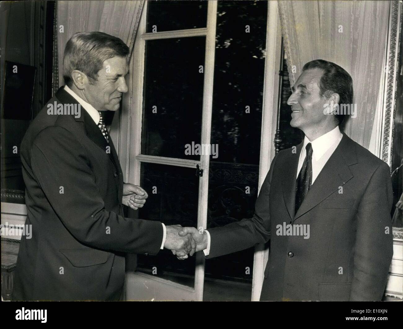 May 29, 1974 - Joseph Fontanet (right) transferred his powers to the ...