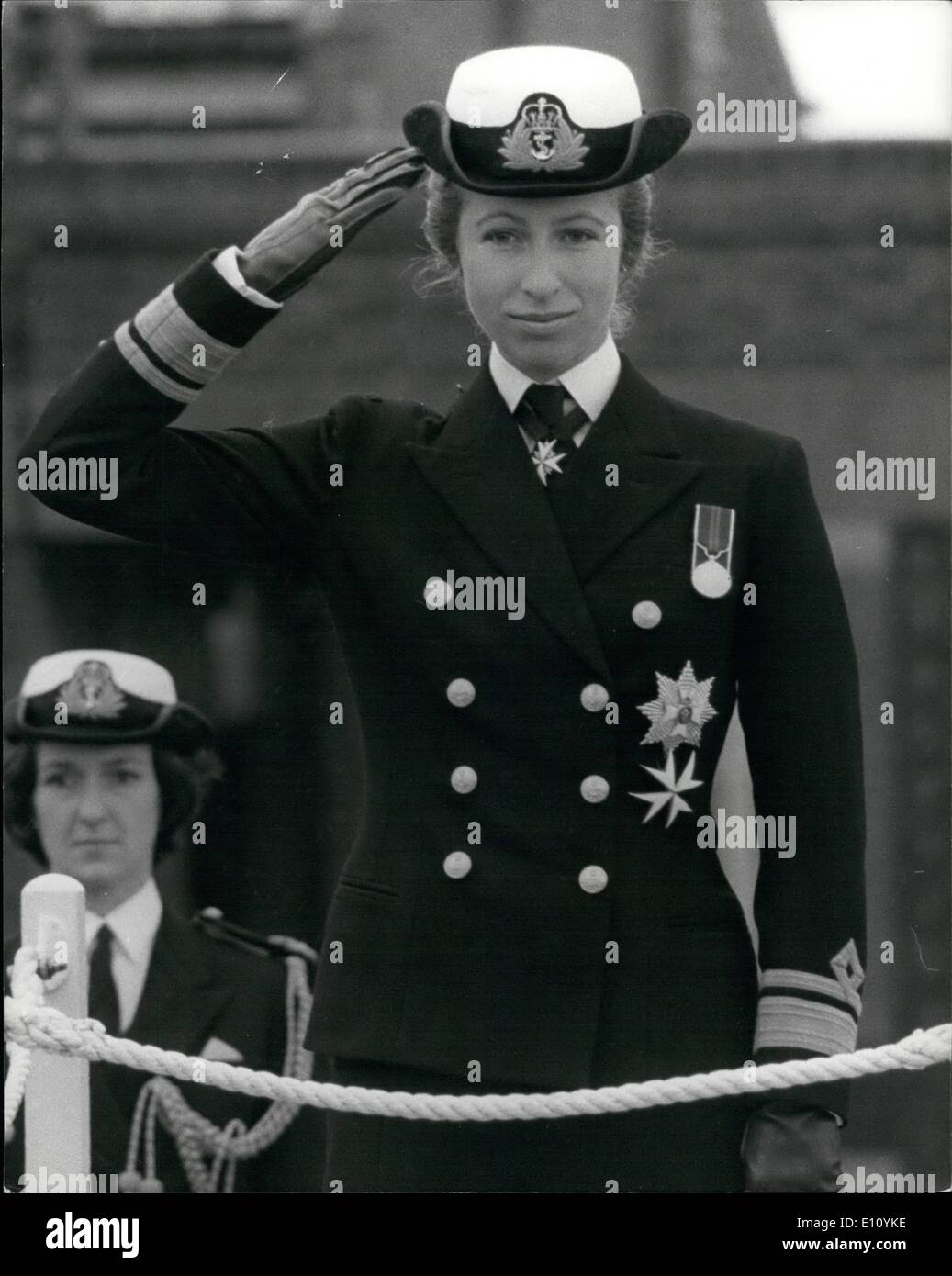 Oct. 10, 1974 - Princess Anne wears her Mdal at Passing out Parade ...