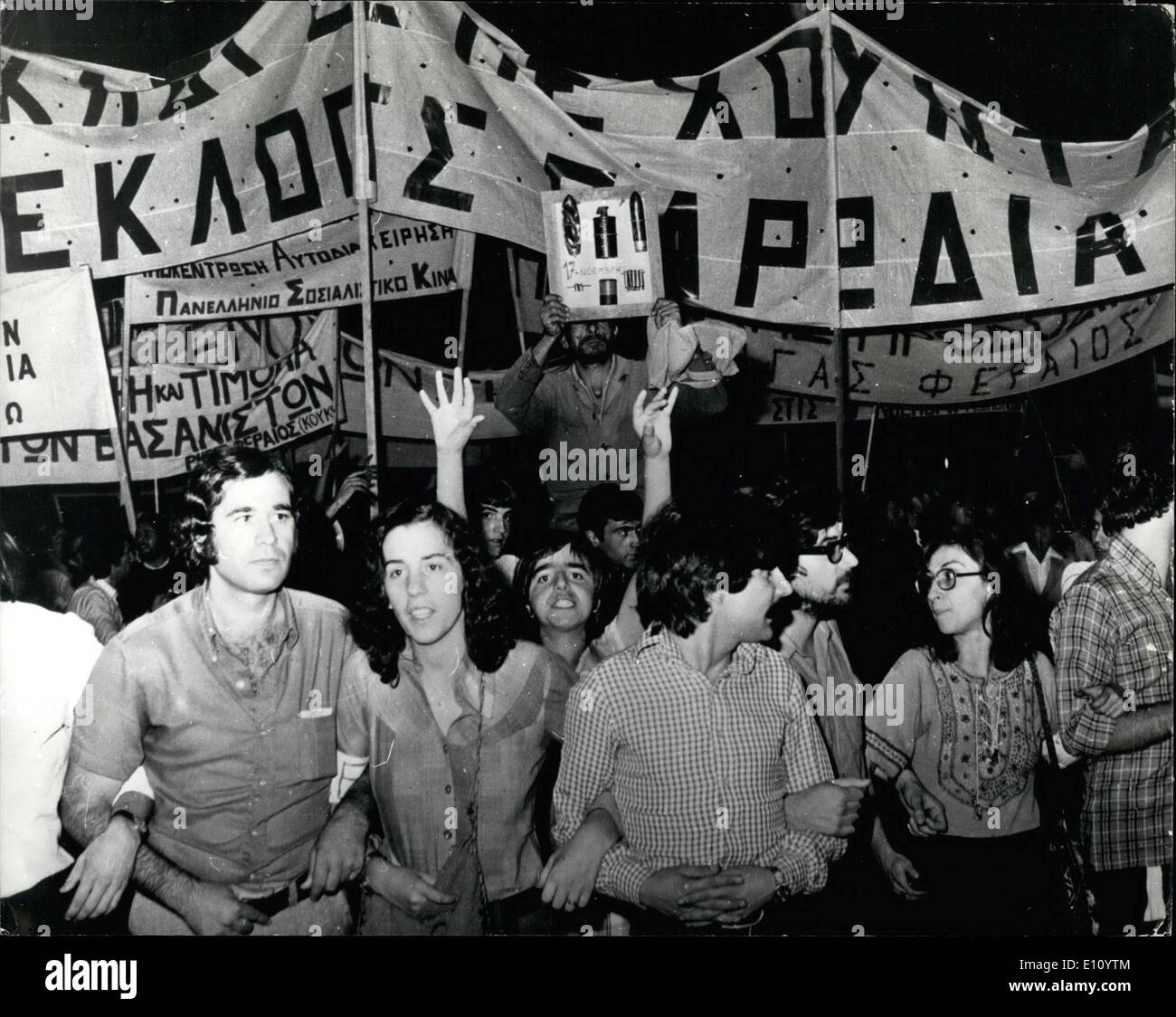 Oct. 10, 1974 - Greek Students Demonstrate Against Election: Various ...