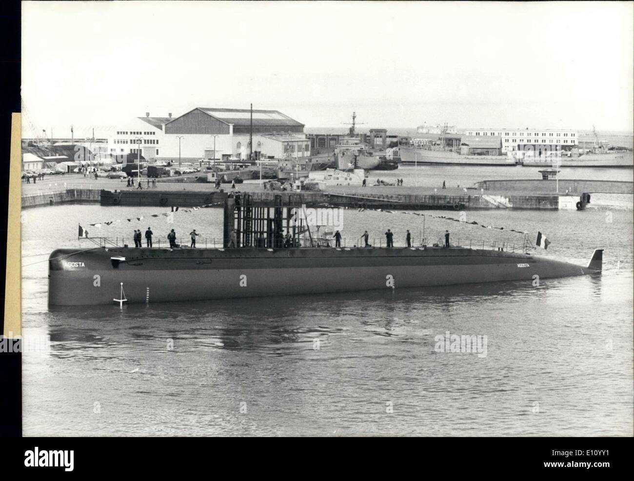 Oct. 20, 1974 - The French diesel electric sub ''Agousta' Stock Photo ...