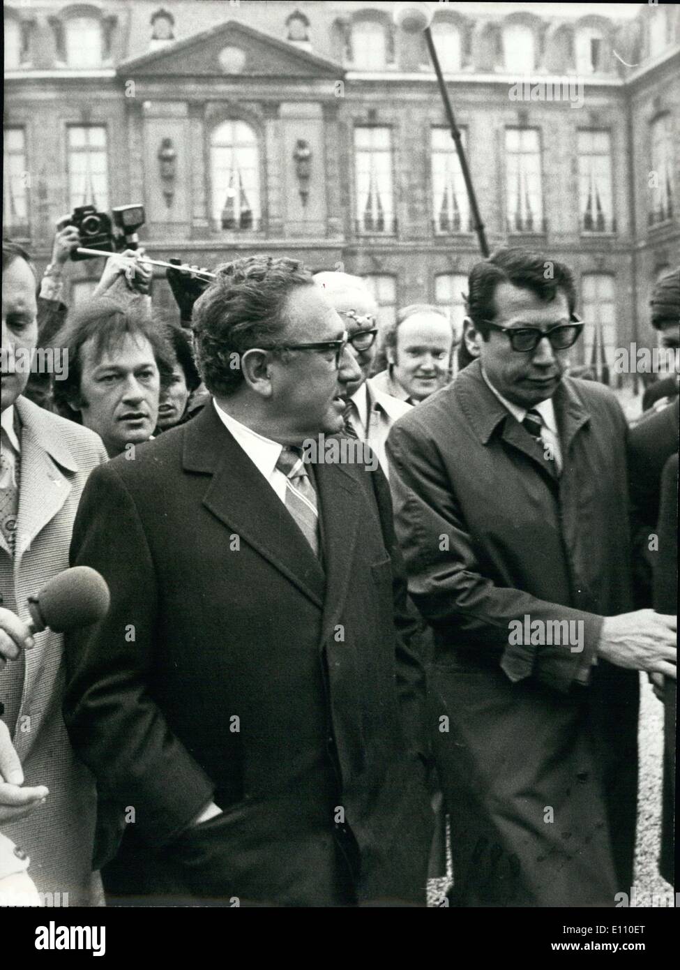 Feb. 19, 1975 - Henry Kissinger President Giscard D'Estaing Elysees ...