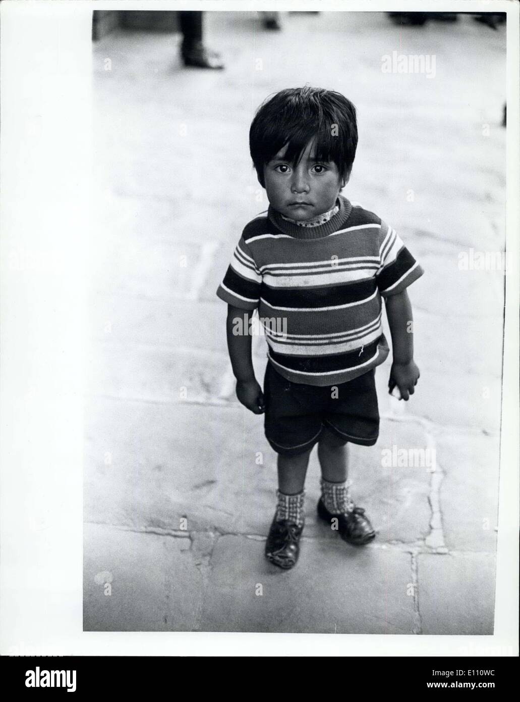 Nov. 26, 1974 - Quito, Ecuador: Young Indian Boy photographed in the ...