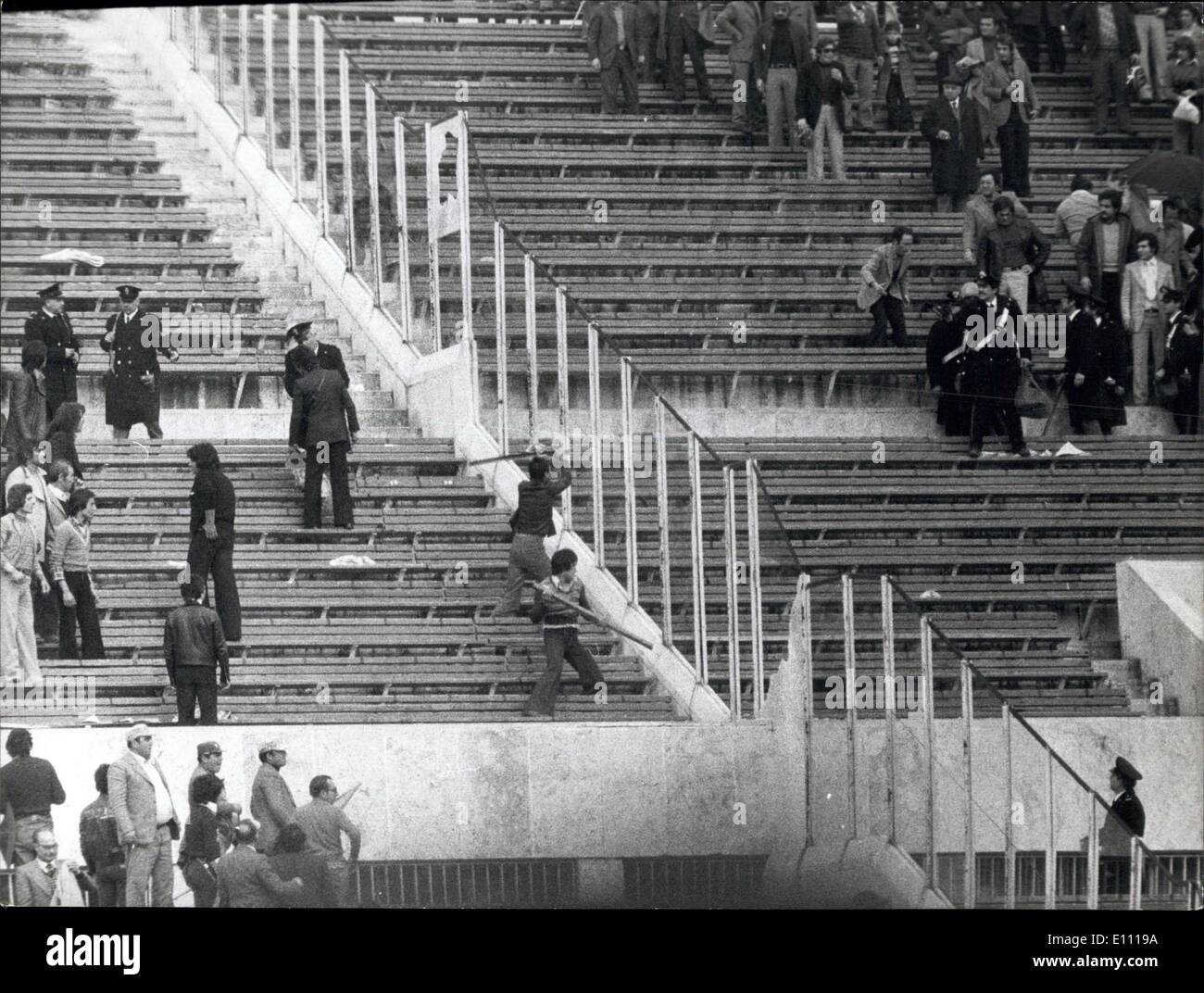 Mar. 10, 1975 - Rome:- Serious riots happened at the Rome Stadium ...