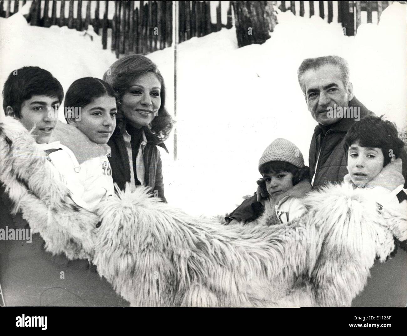 Jan. 26, 1975 - Shah and Iranian Imperial family in St. Moritz. Photo ...