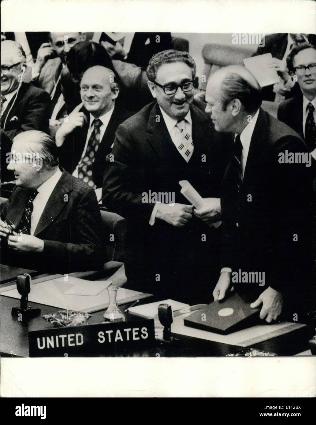 May 05, 1975 - NATO summit Conference in Brussels.: Photo shows ...