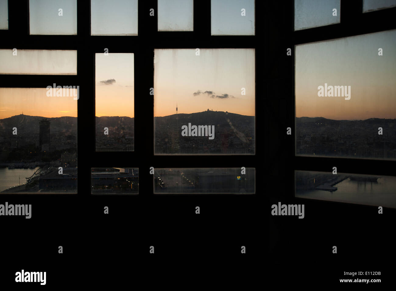 View of Barcelona from the St. Sebastian tower Stock Photo - Alamy