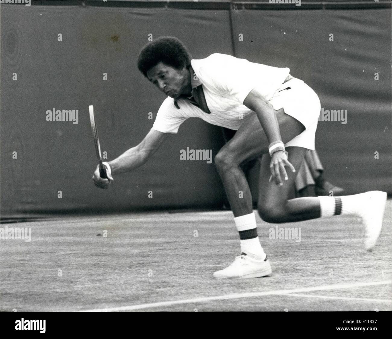 Jun. 06, 1975 - Wimbledon Tennis Championships A Ashe V G Stilwell ...