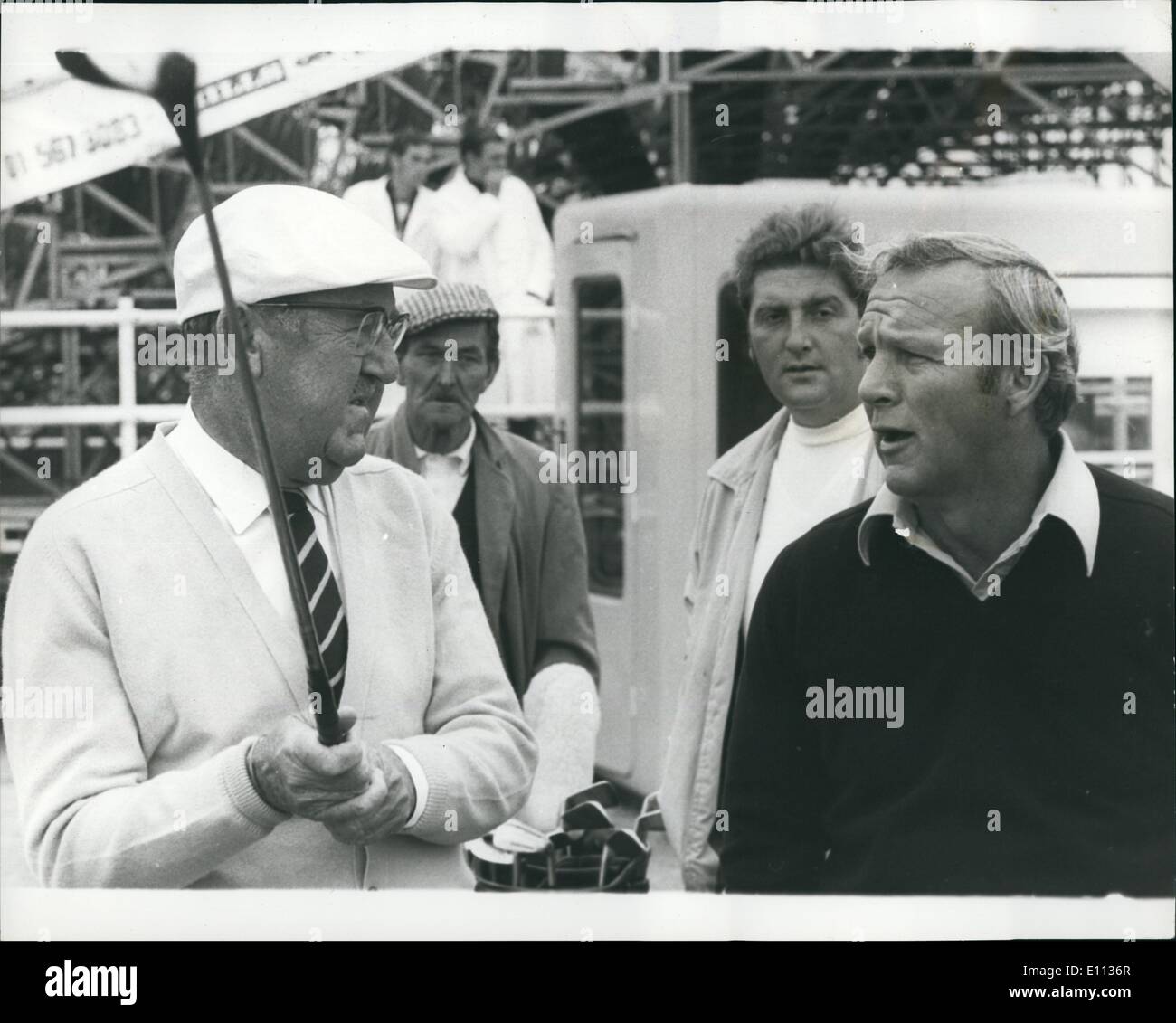Jul. 07, 1975 - Practising for open golf championship: Photo shows ...